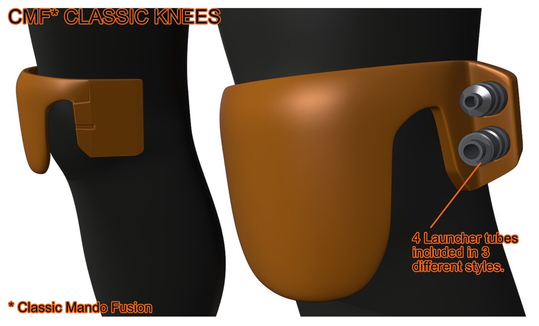 Classic Bounty Hunter Knee Armor 3D Printable - Etsy