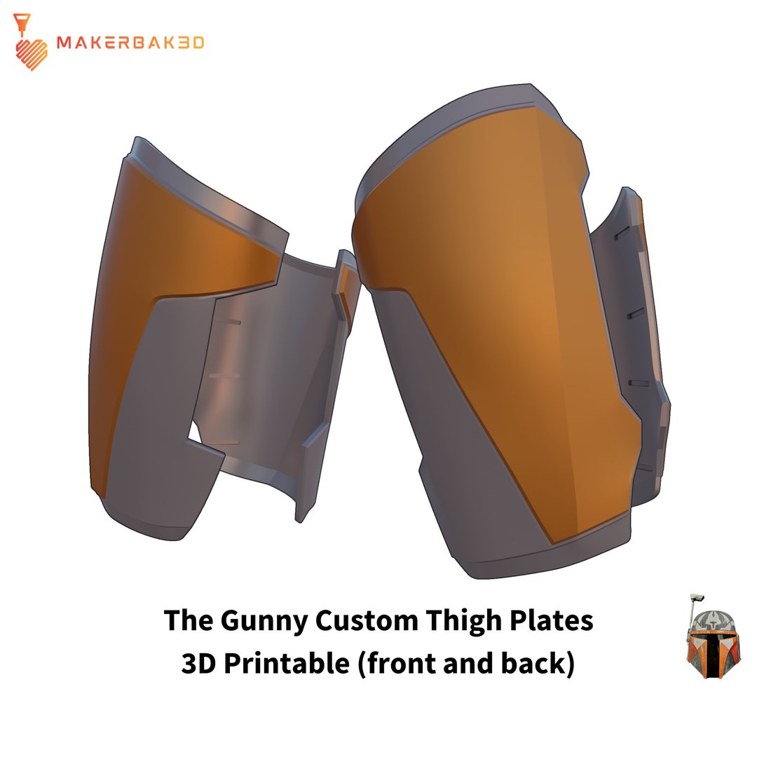 3D Printable Cosplay Armor Gunny Thigh Plates Wearable Costume ...