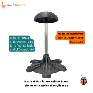 Bounty Hunter Helmet Display Stand LED Ready - Etsy