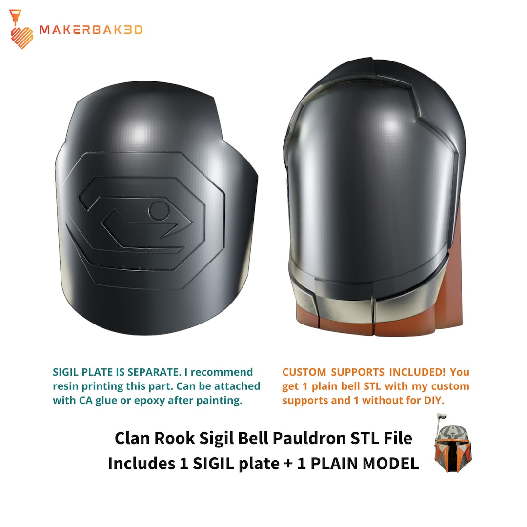 Clan Rook Bell Shoulder Armor 3D Printable - Etsy