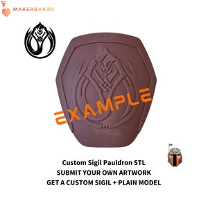 Custom STL Sigil Shoulder Armor 3D Model - Etsy
