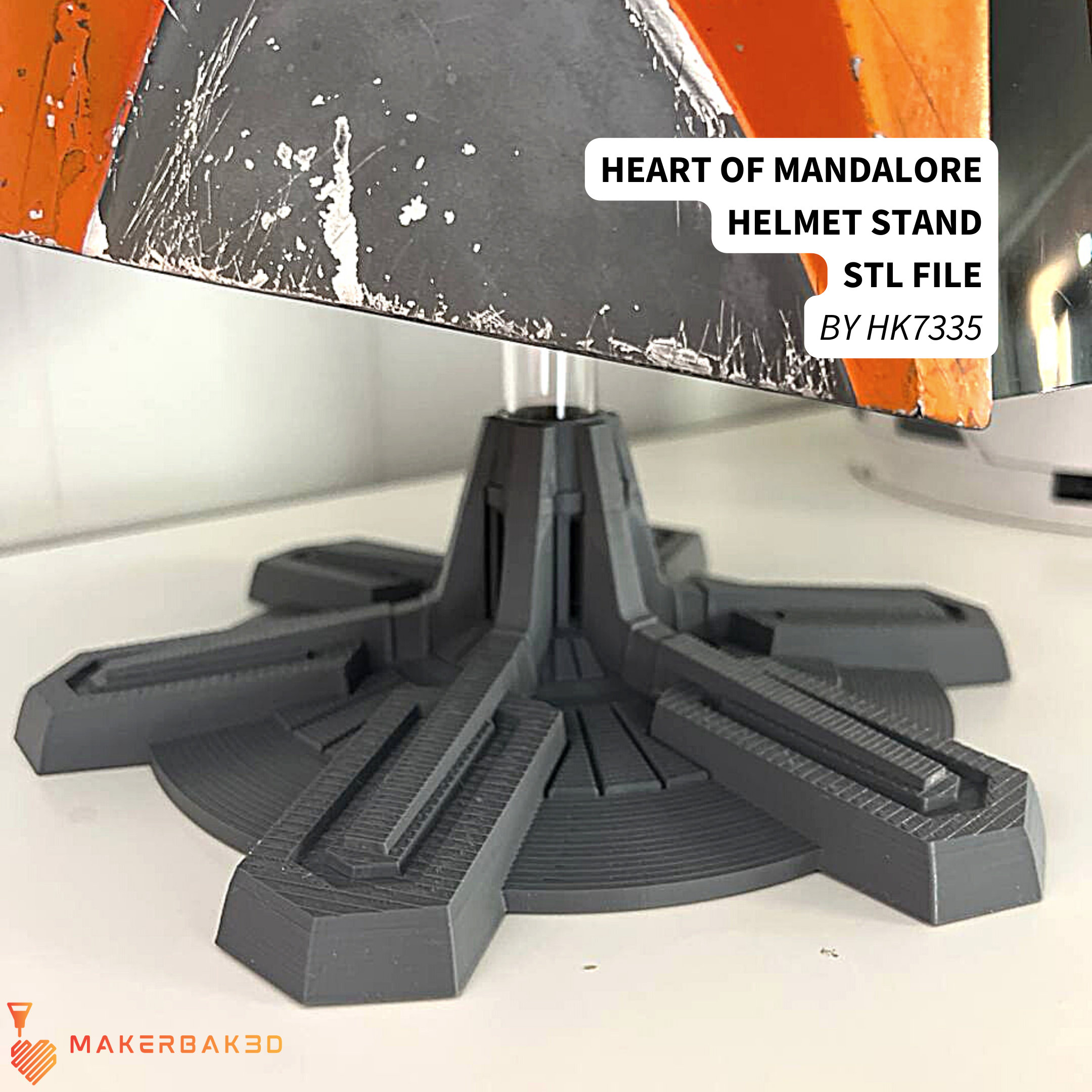 Helmet Display Stand 3D Printable STL File Sci-fi Cosplay Armor Holder ...