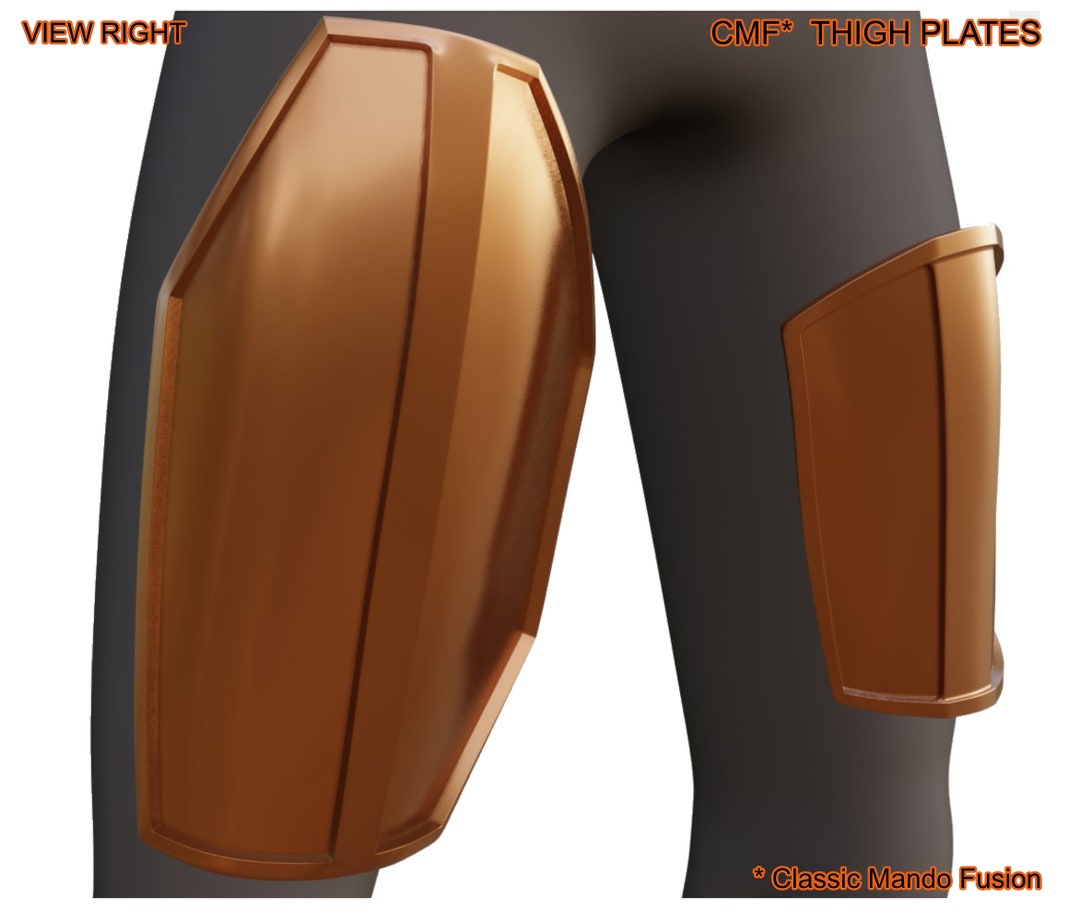 Custom Design Thigh Armor 3D Printable STL File for Cosplay and LARP - Etsy
