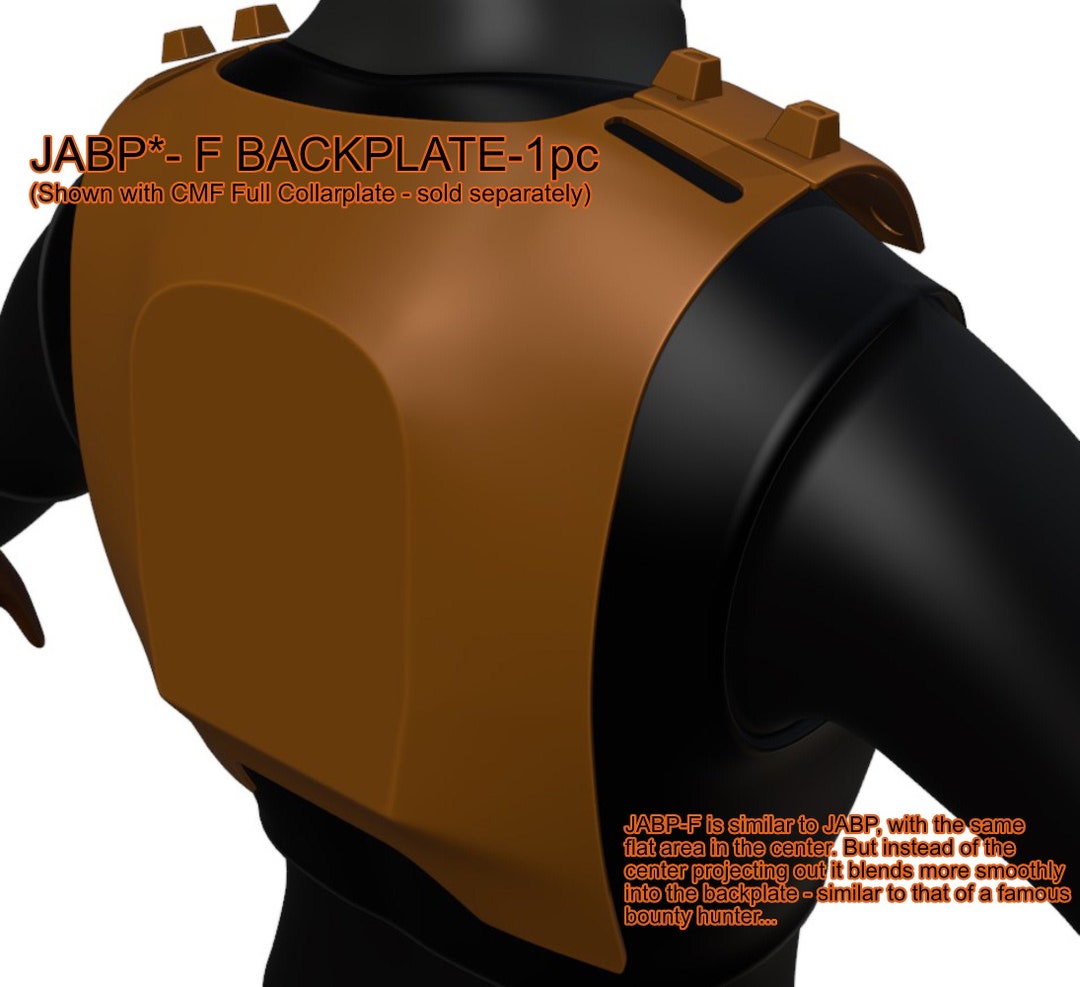 Classic Bounty Hunter Backplate Armor 3D Printable - Etsy