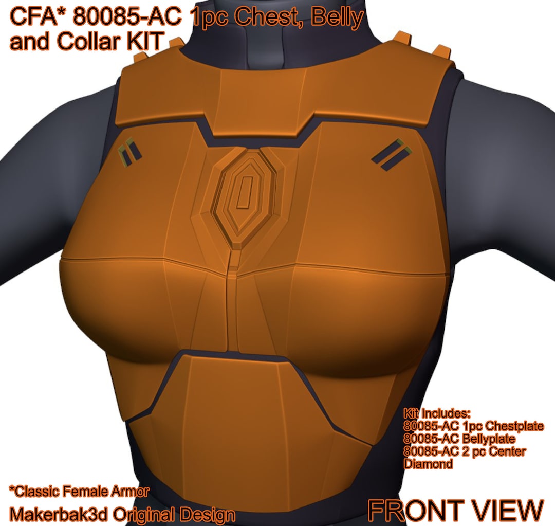 Model 80085-AC: Custom Female Chest Armor 3D Printable - Etsy