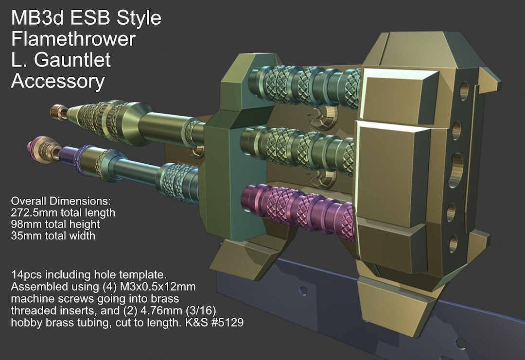 Vambrace Gauntlet Flamethrower Accessory 3D Printable - Etsy UK
