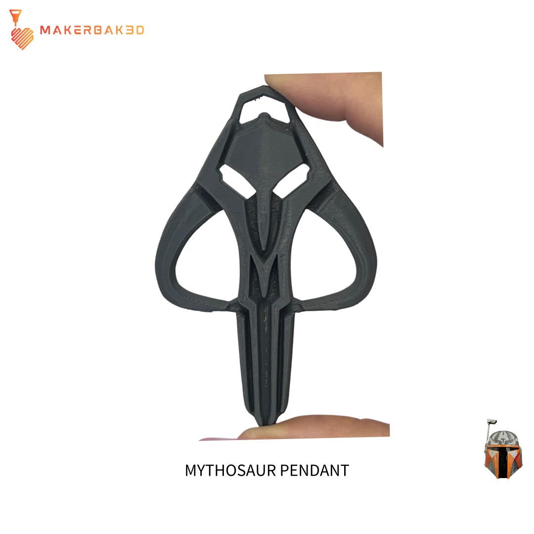 Mandalorian Keychain Pendant Unique Star Wars Mythosaur Design, Perfect ...