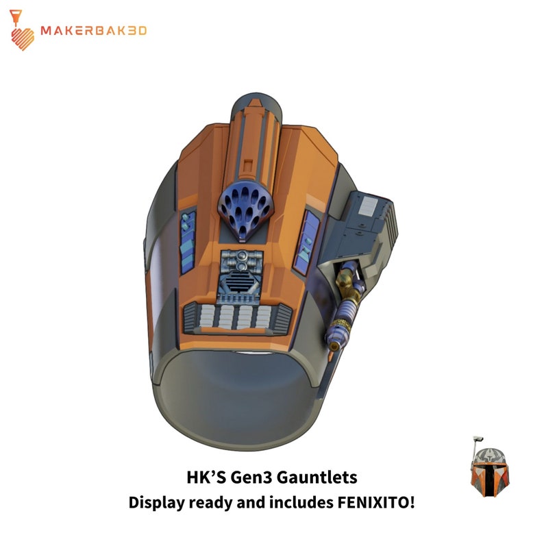 Star Wars Cosplay Mandalorian Costume Gauntlets - DIY 3D Print Files - Etsy