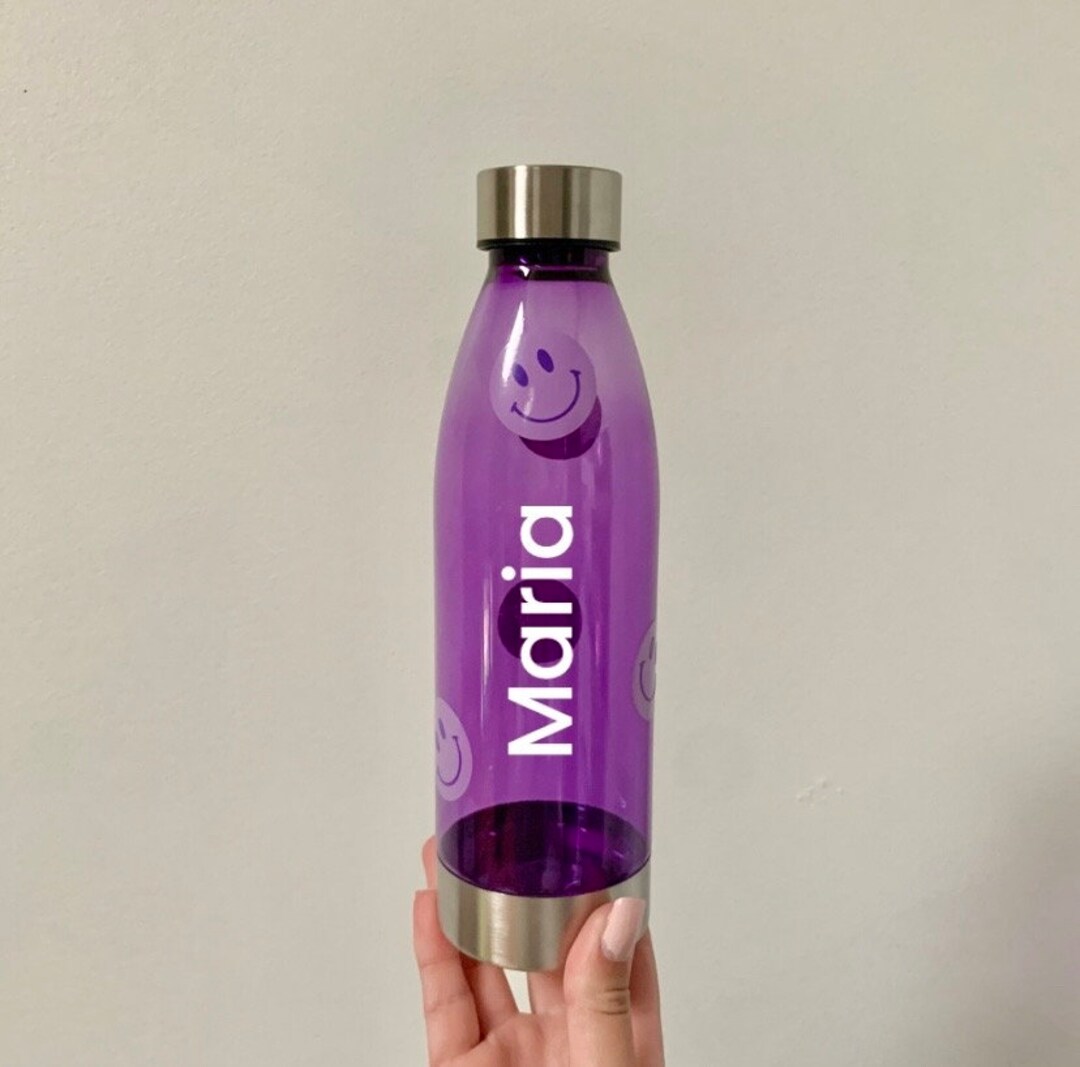 Custom Smiley Face Water Bottle - Etsy