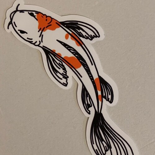 Koi Fish Premium Waterproof Vinyl Decal Stickers for Laptop | Etsy