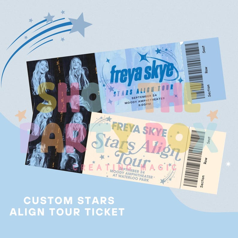 Custom Laminated Freya Skye Stars Align Tour Keepsake Ticket - Etsy