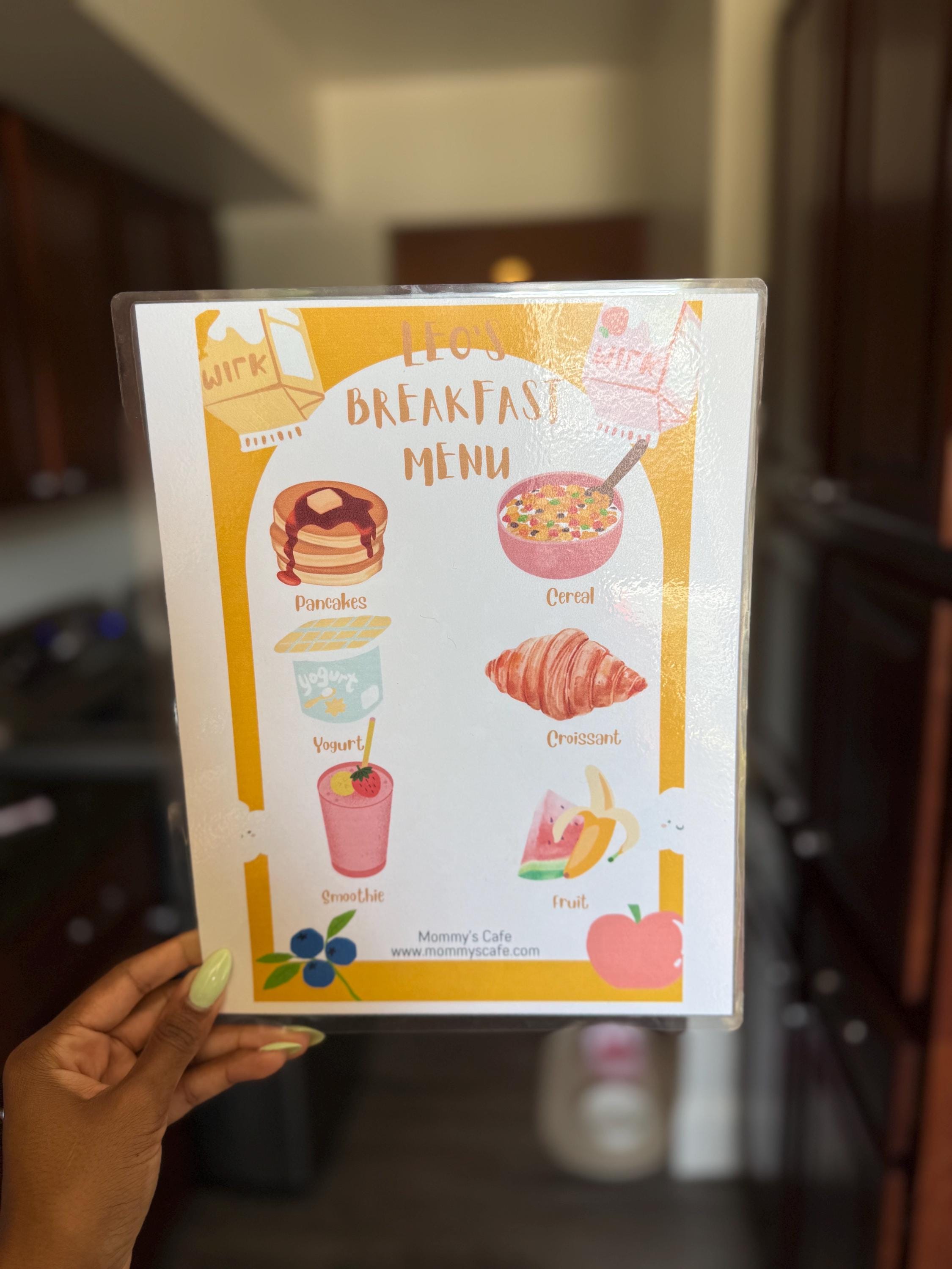 Personalized Toddler Menu Printable | Custom Kids Menu With Child’s ...
