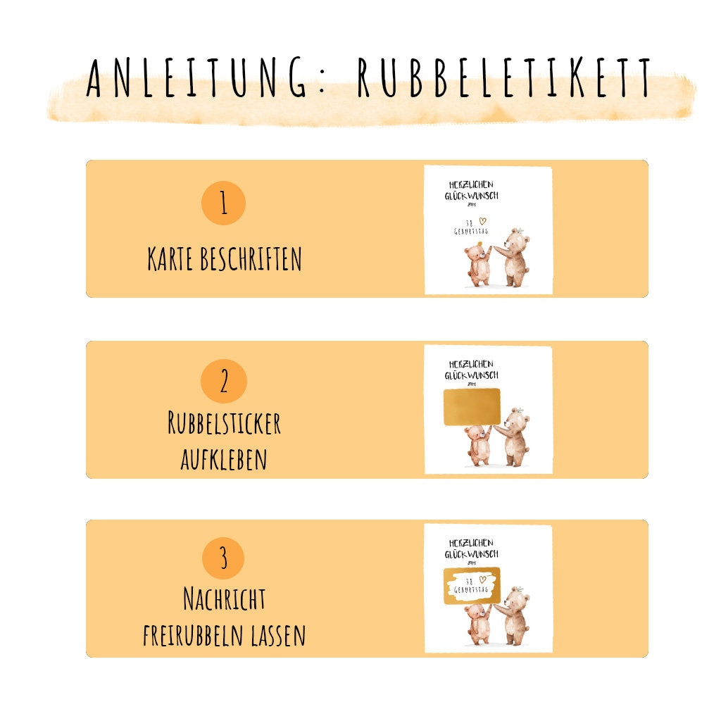 Personalized Birthday Card Complete Set With Envelope & Golden Scratch ...