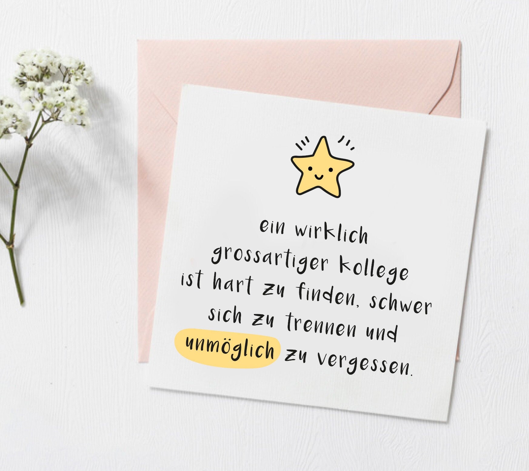 Farewell Colleague Card for Farewell Employee Colleague Thank You Card ...