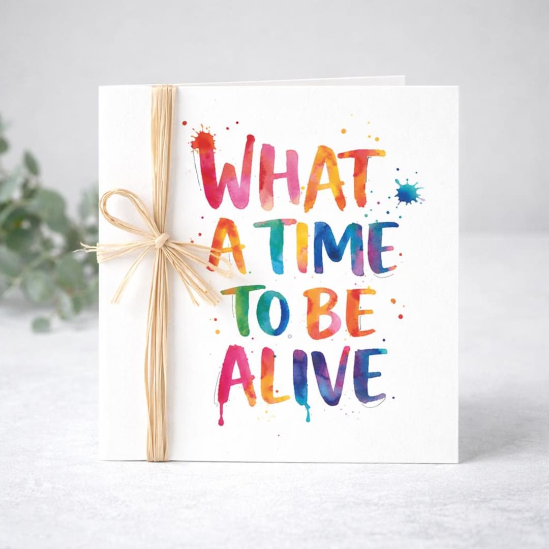Inspirational Statement Card for Joy of Life, Mindfulness & Beautiful ...