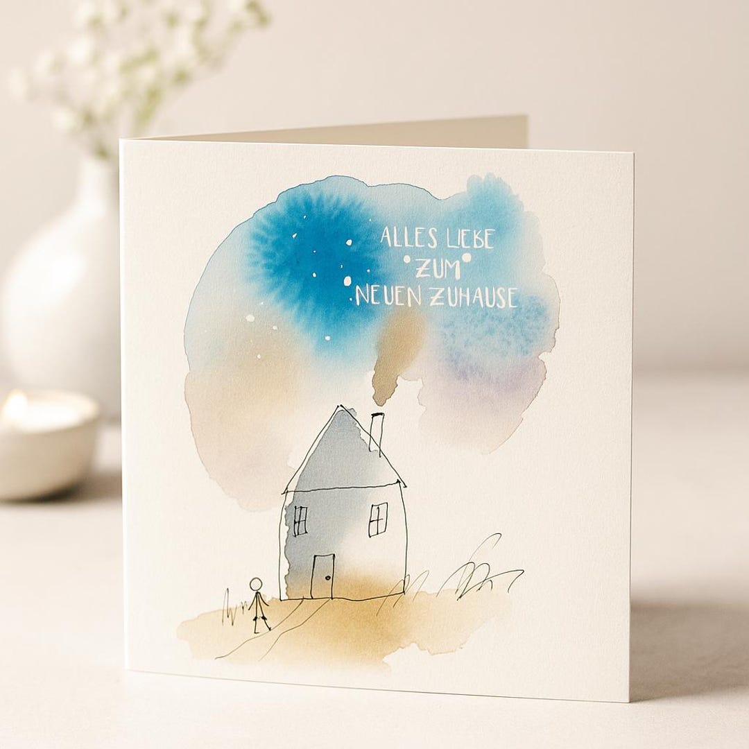 Personalisierte Karte Zum Neues Haus Einzug Umzug Glückwunschkarte ...