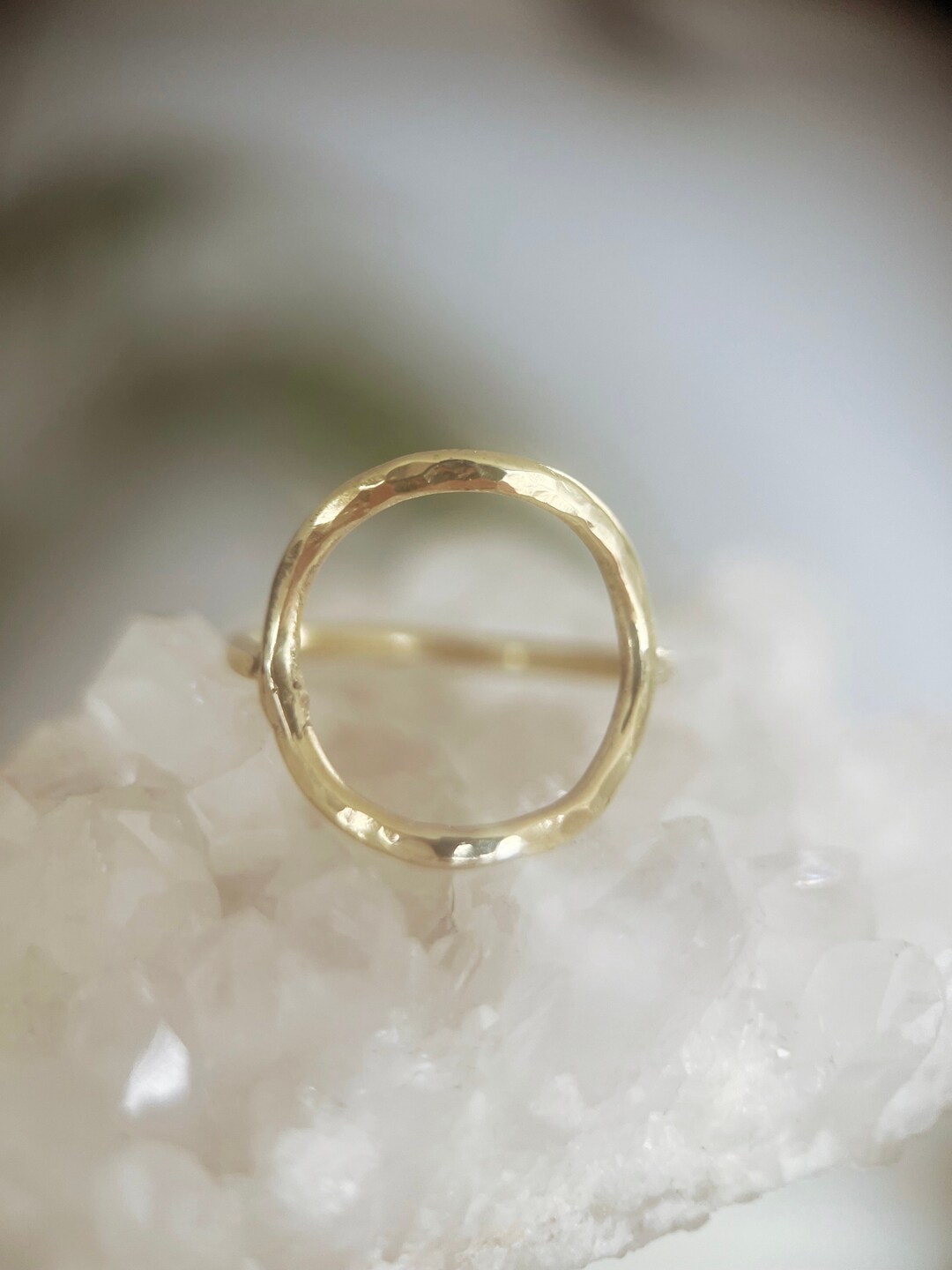 Circle Ring, Open Circle Ring, 14K Gold Jewelry, Karma Circle Ring ...