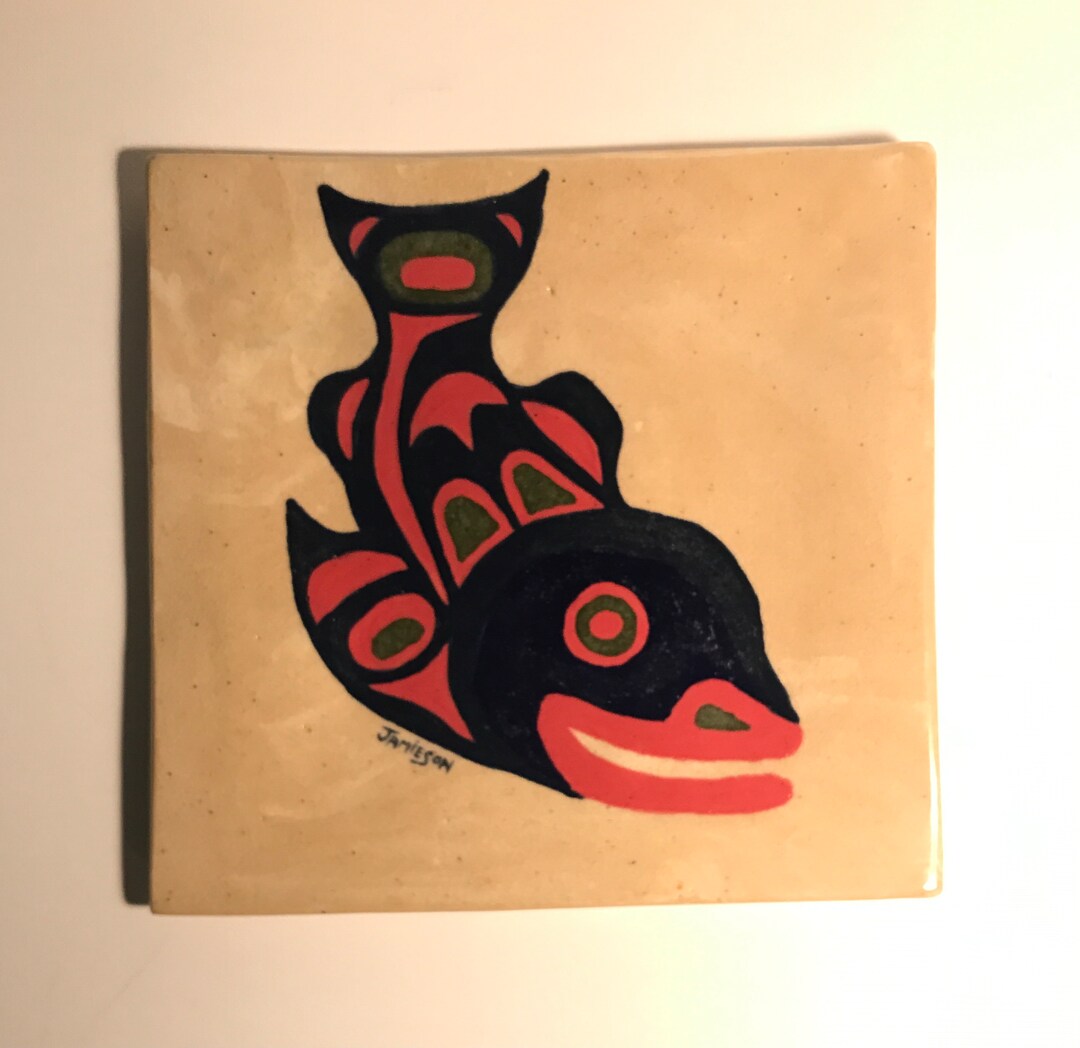 First Nations Tray or Wall Hanging Signed Jamieson Vintage - Etsy