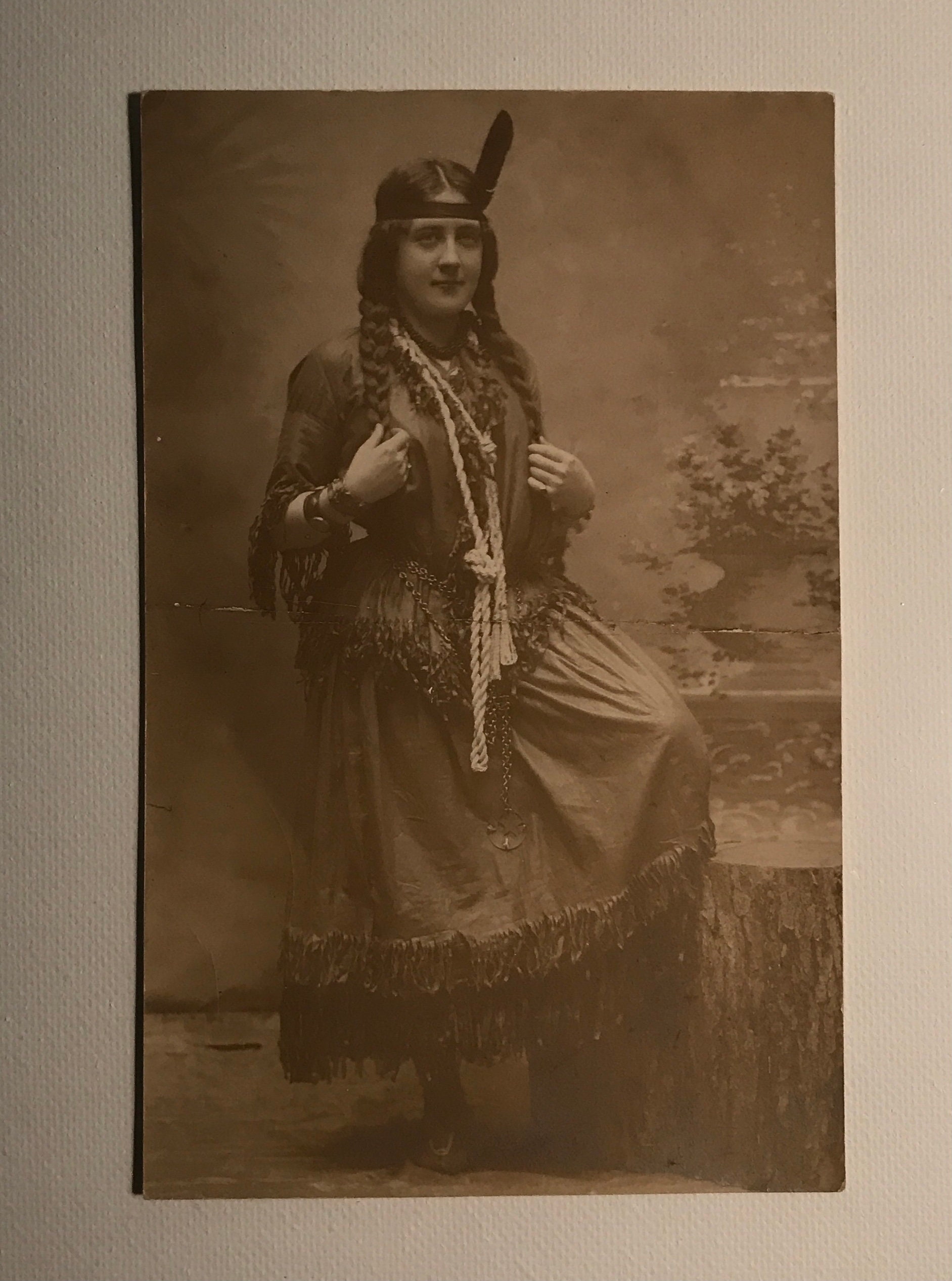 Old Postcard Native Woman Real Photo Post Card - Etsy