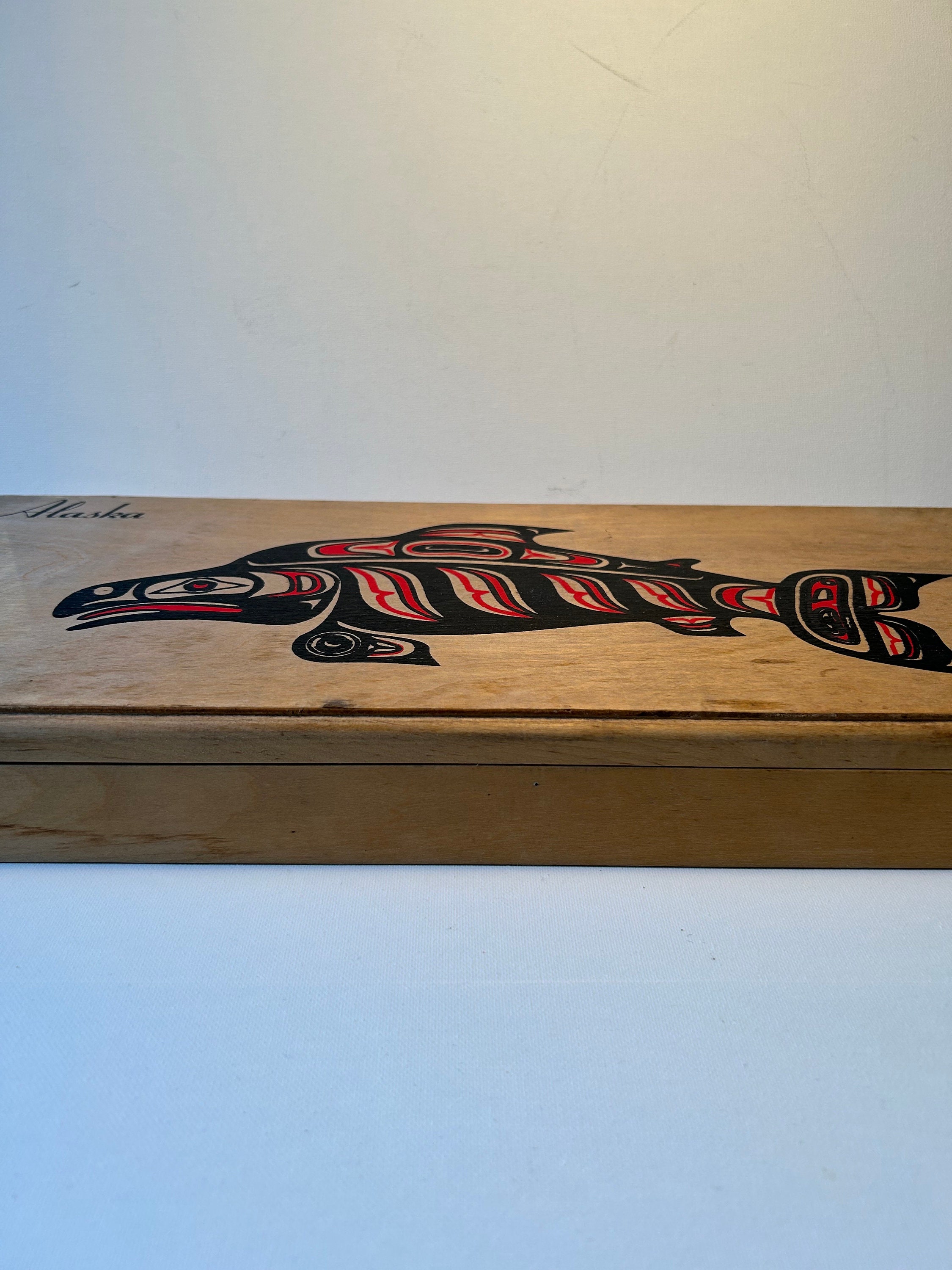 Vintage Salmon Box First Nations Design - Etsy