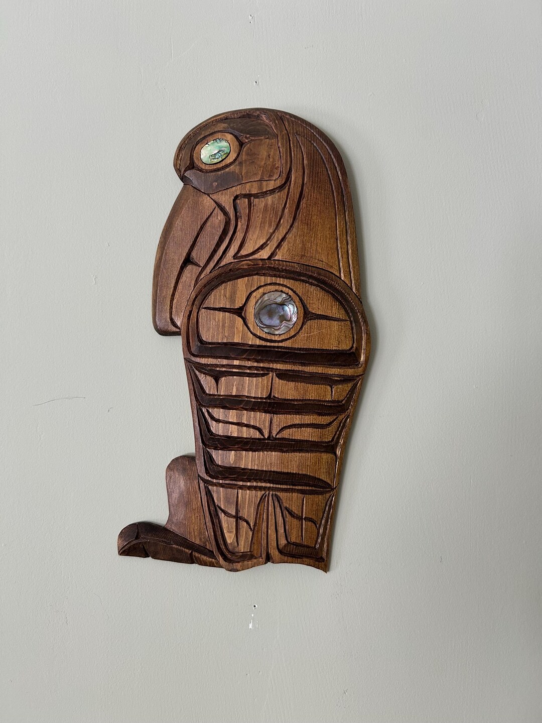 Raven First Nations Carving Signed - Etsy