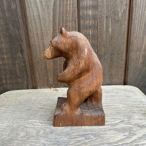 Carved Grizzly Bear Singed & Dated - Etsy