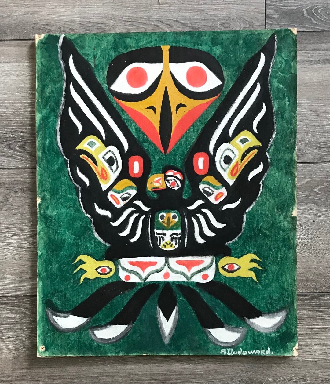 Painting Eagle First Nations Signed - Etsy