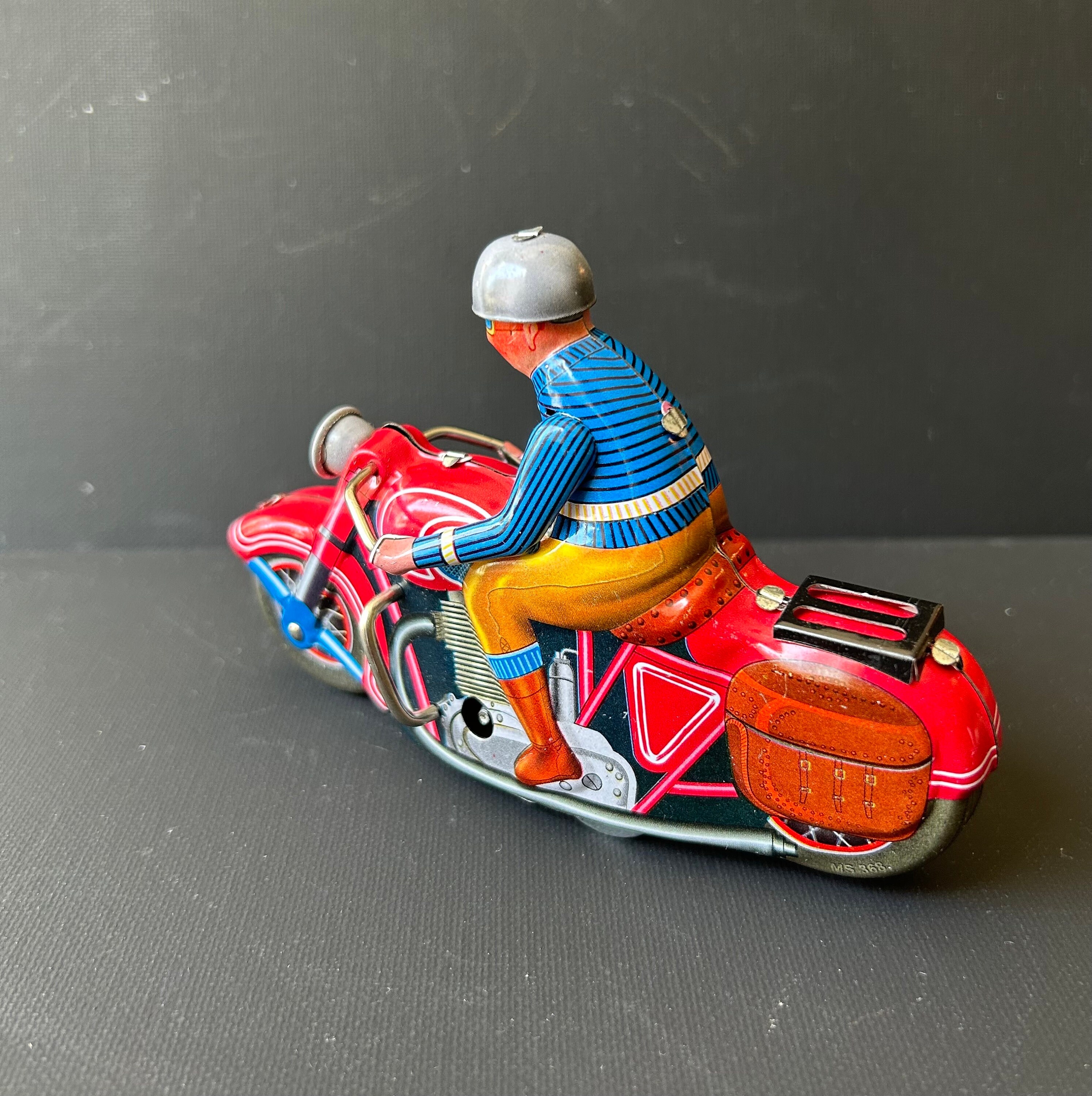 Vintage Motorcycle Wind up Tin Toy - Etsy