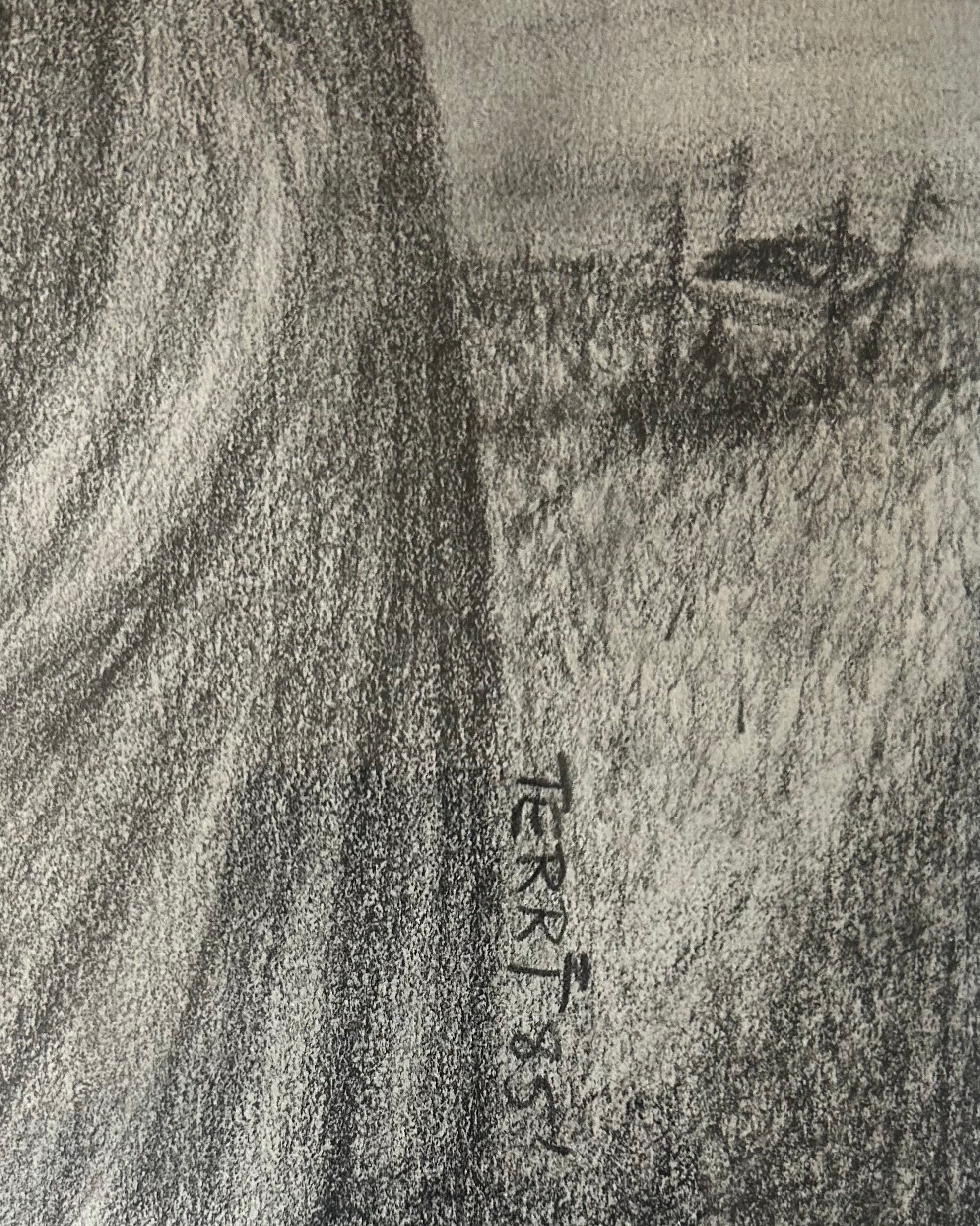 Vintage Drawing First Nations Man Signed Dated - Etsy