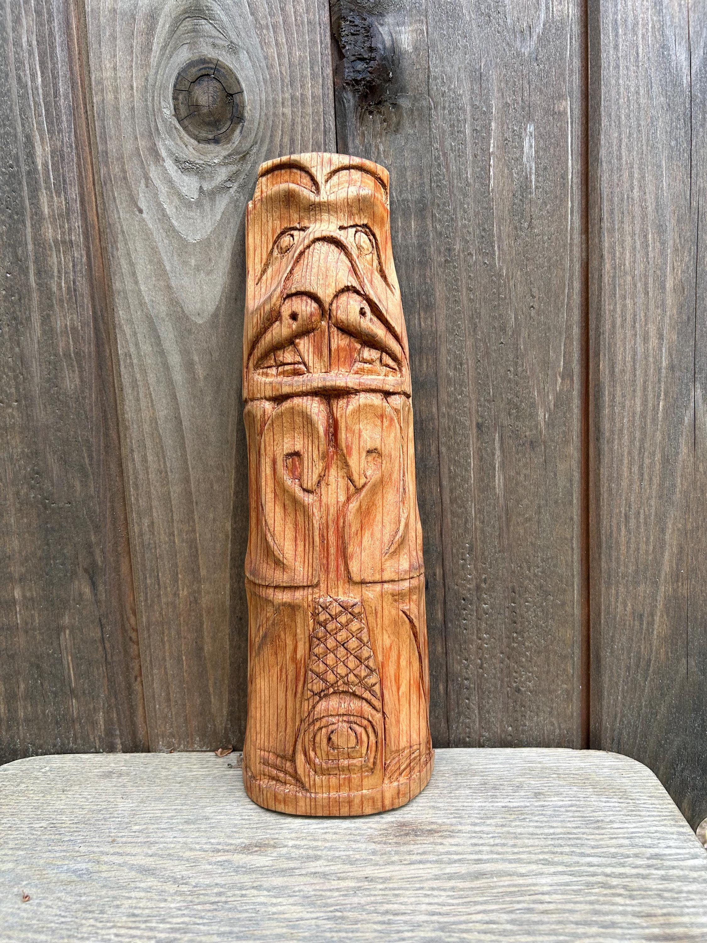 First Nations Beaver Pole Carving Signed - Etsy