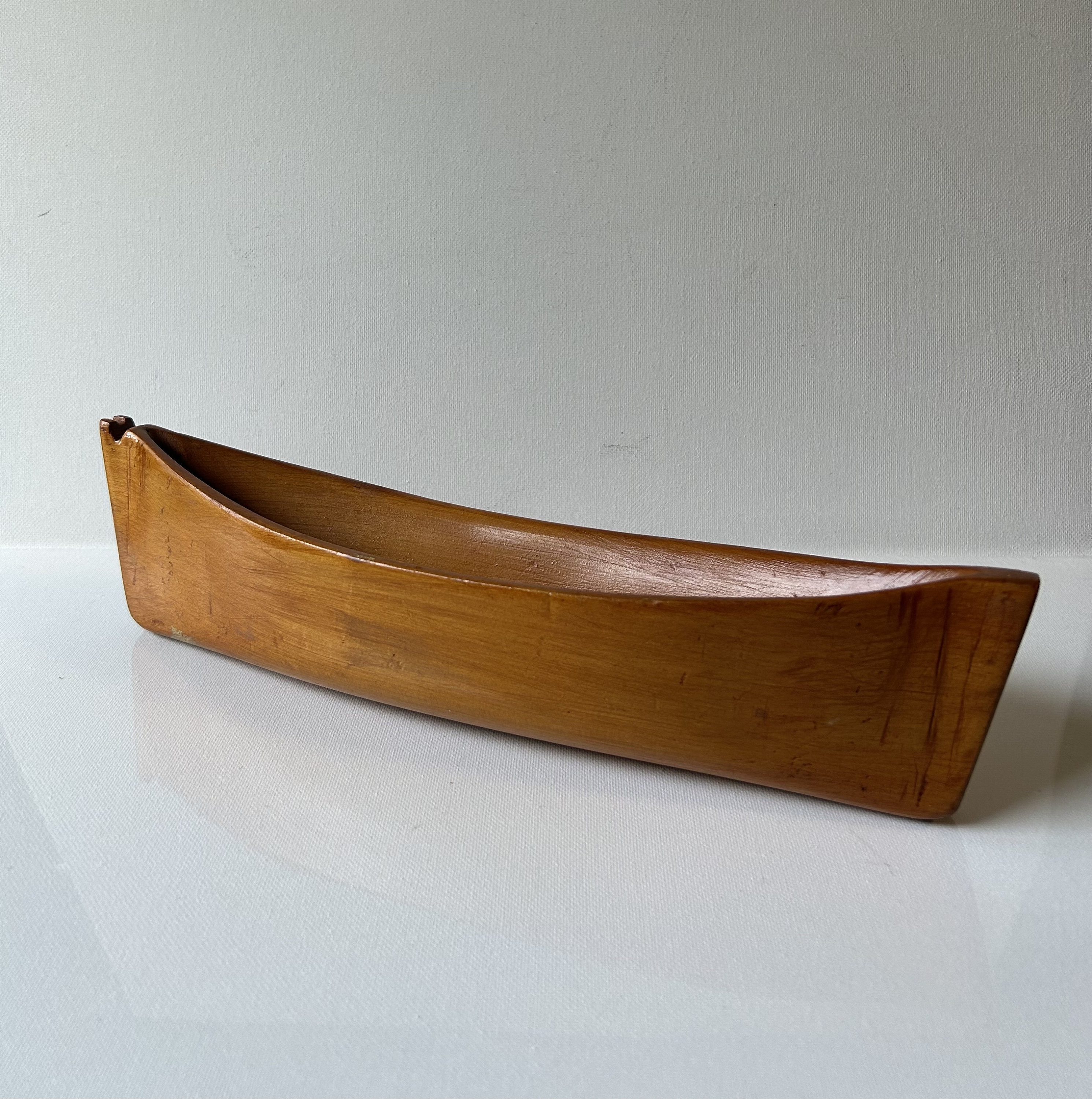 First Nations Carved Canoe Wood Signed - Etsy