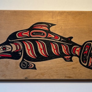 Vintage Salmon Box First Nations Design - Etsy