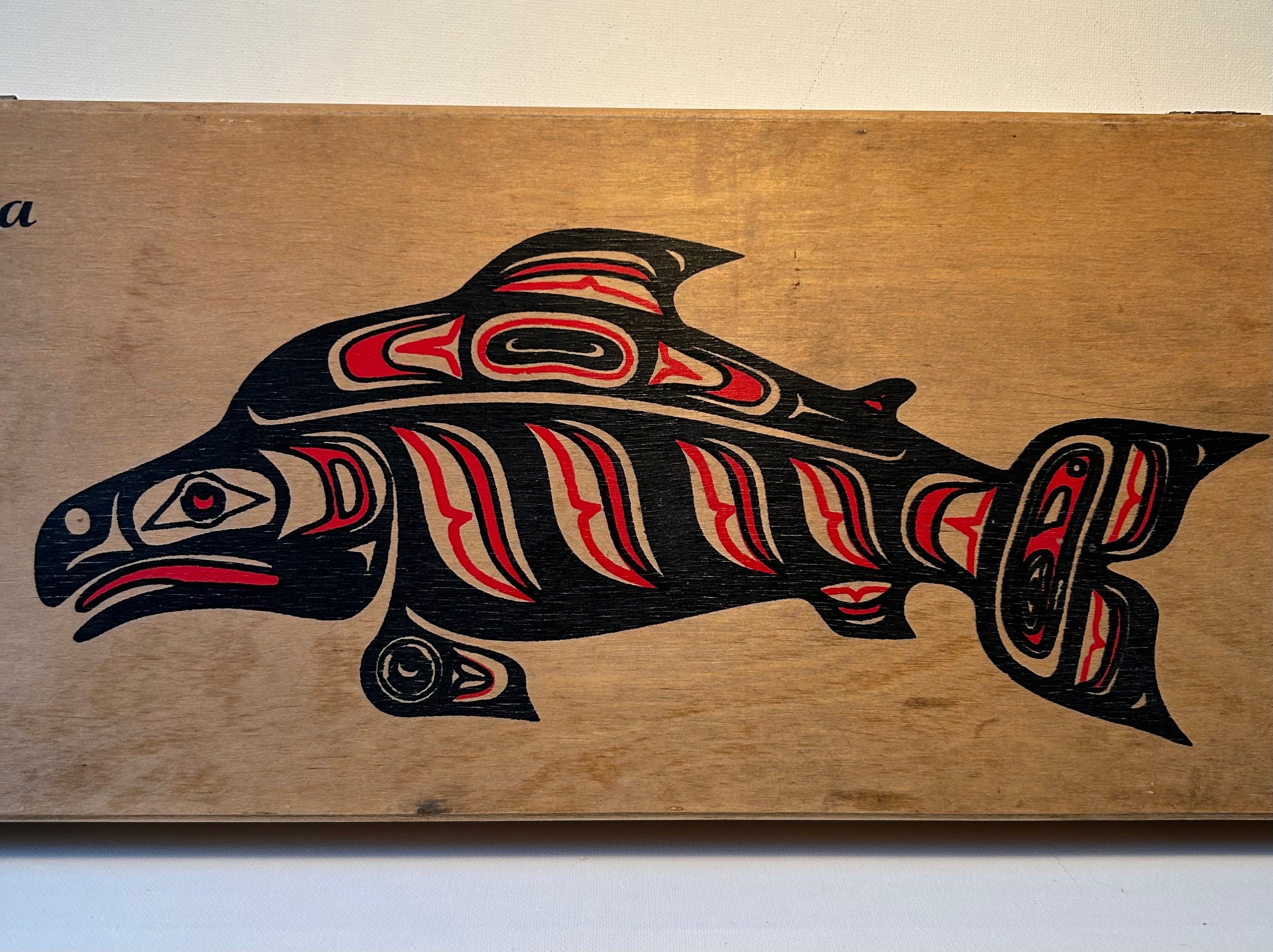 Vintage Salmon Box First Nations Design - Etsy