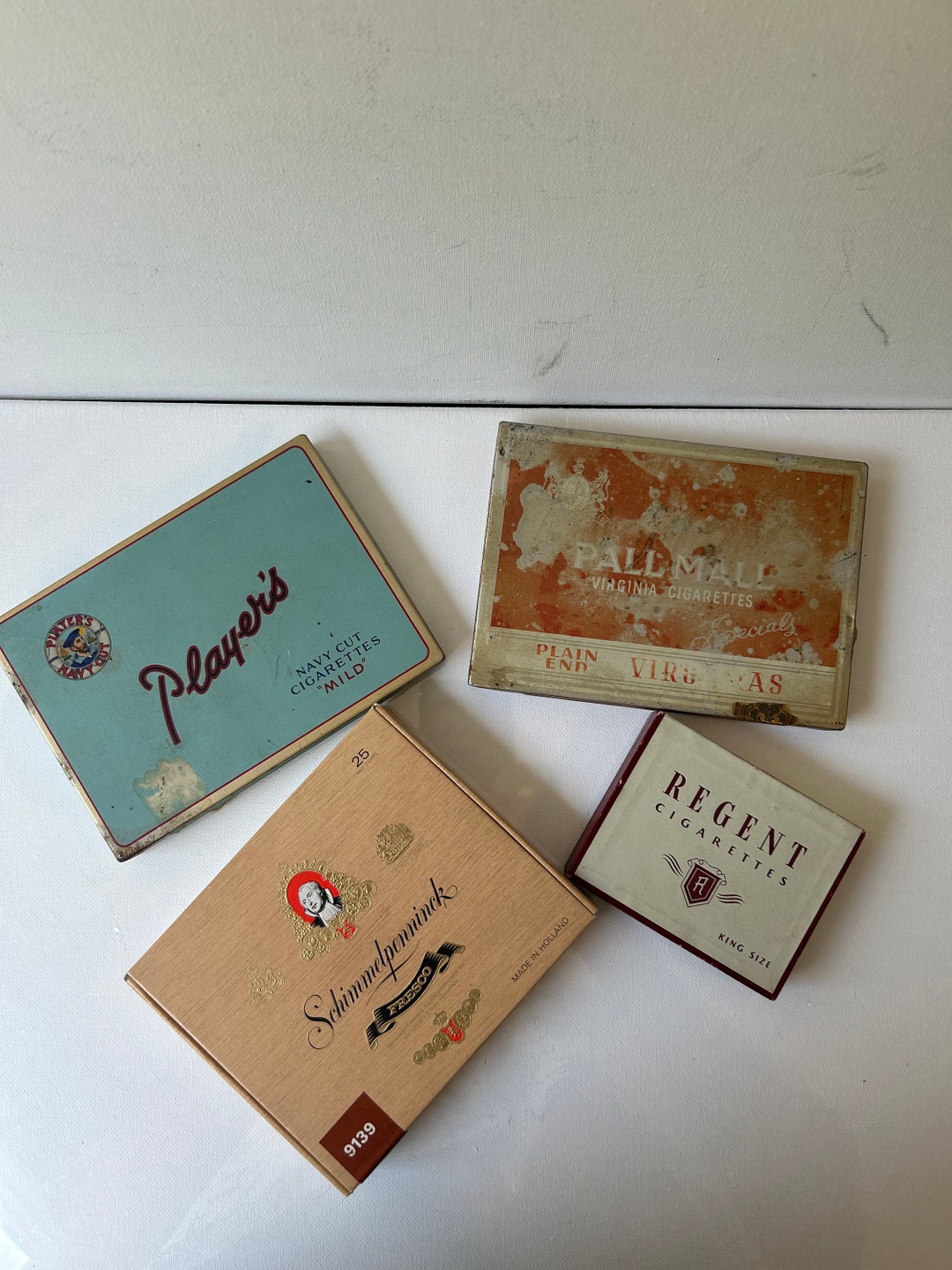 Vintage Tins and Boxes Players Pall Mall - Etsy