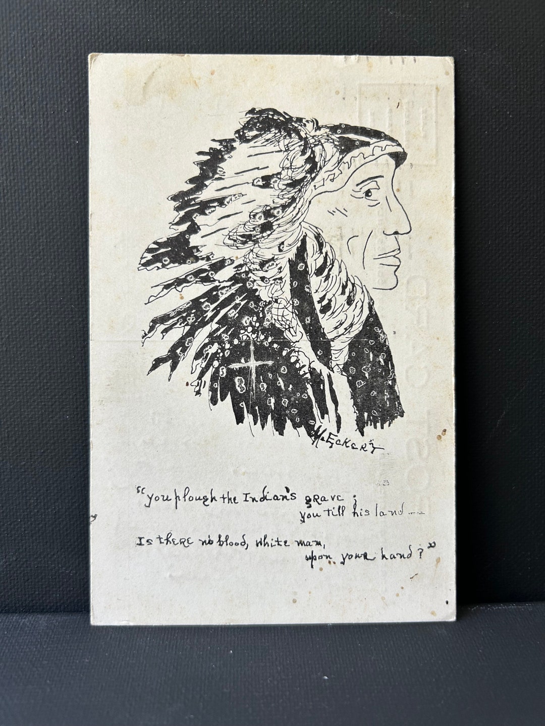Vintage Postcard History First Nations 1914 - Etsy