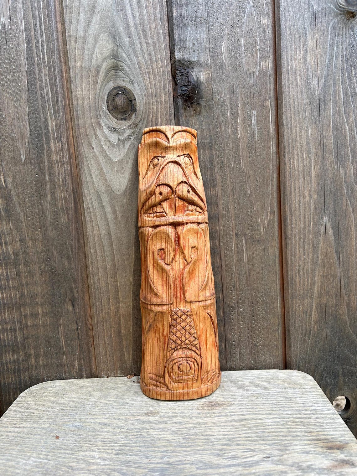 First Nations Beaver Pole Carving Signed - Etsy
