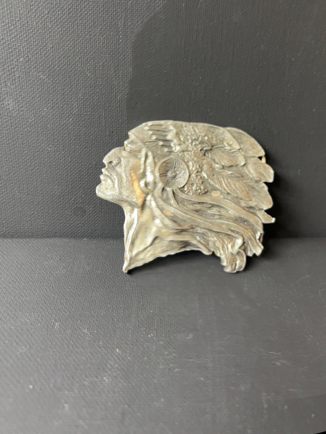 Indian Chief Belt Buckle USA - Etsy