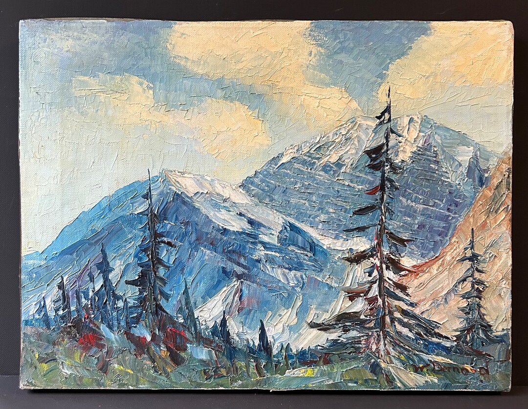 Oil Painting Penticton by W Bernard - Etsy