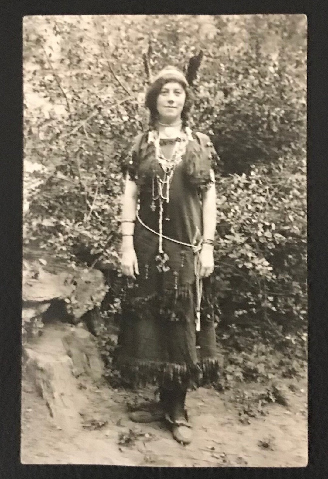 Vintage Post Card Native Woman Photo - Etsy
