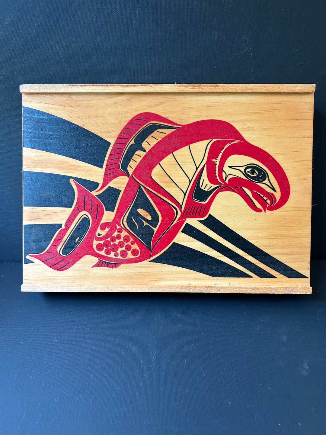 Box First Nations Salmon Design - Etsy