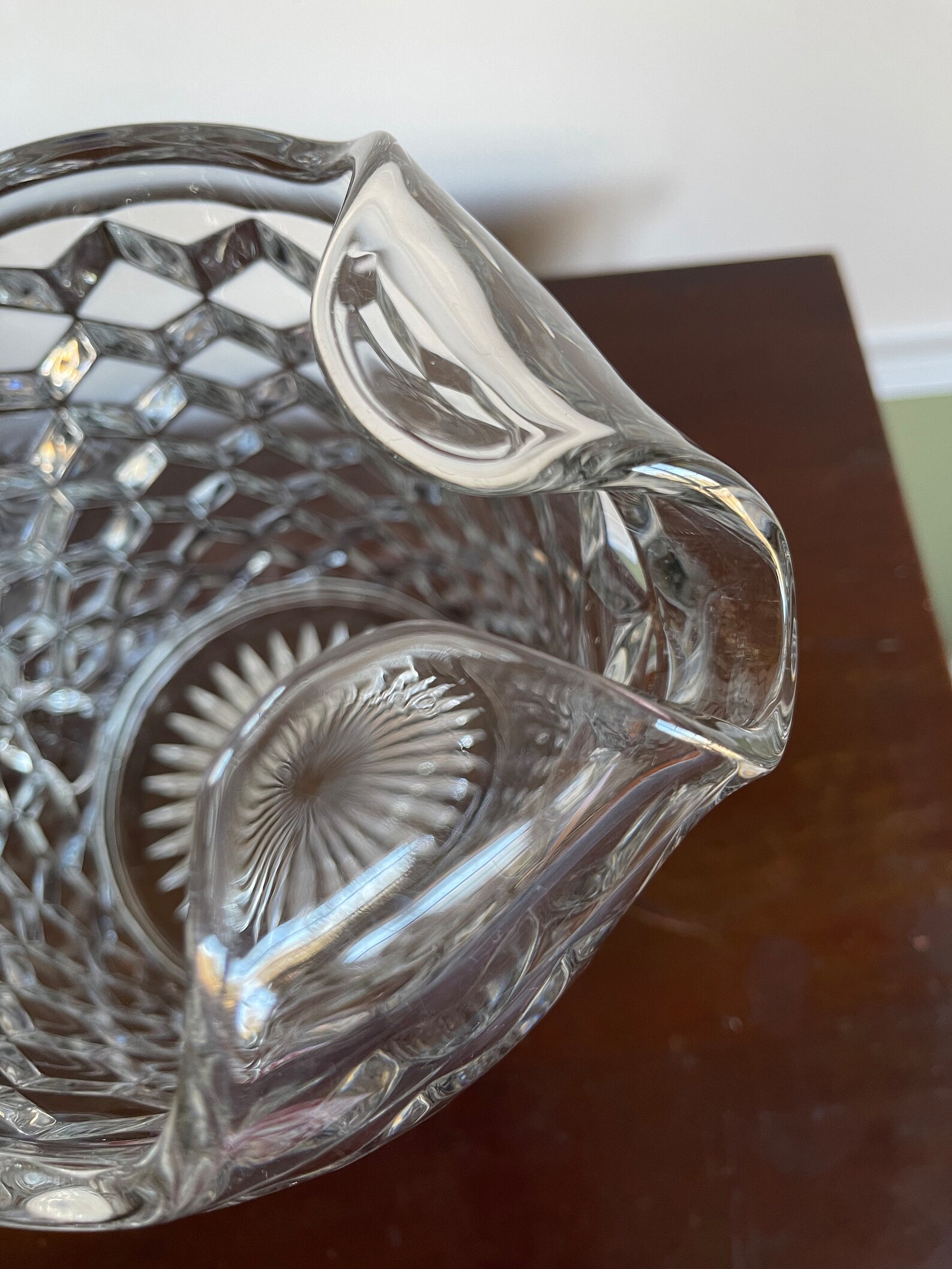 Vintage Fostoria Cube Glass Pitcher - Etsy