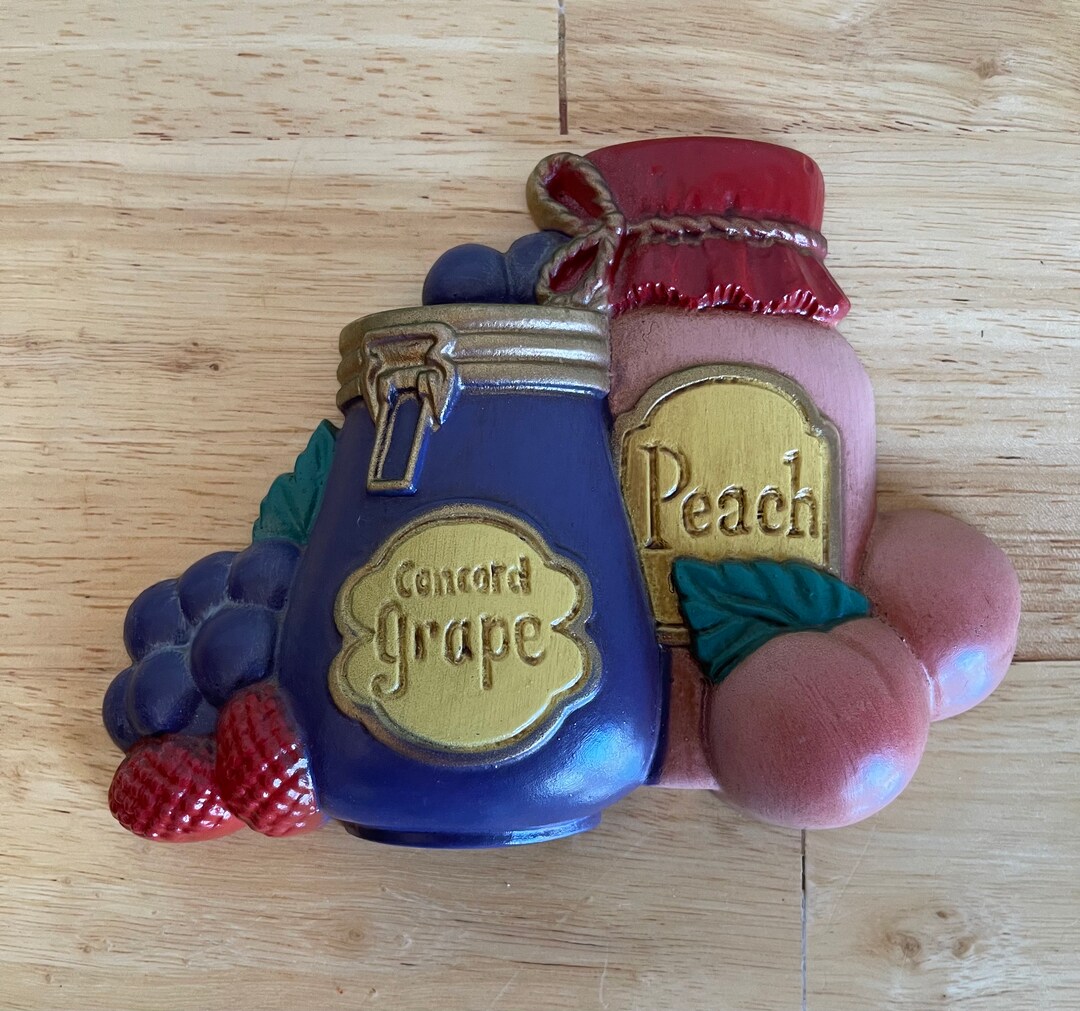 Vintage Home Interiors Fruit Jam Jelly Jars Wall Decor - Etsy