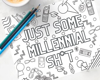 Millennial Coloring - Etsy