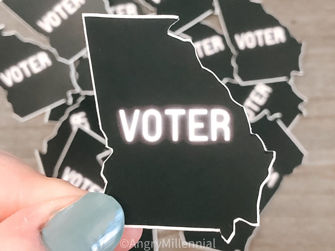 Georgia Voter Sticker | Georgia Shaped Sticker | Voting Sticker - Etsy