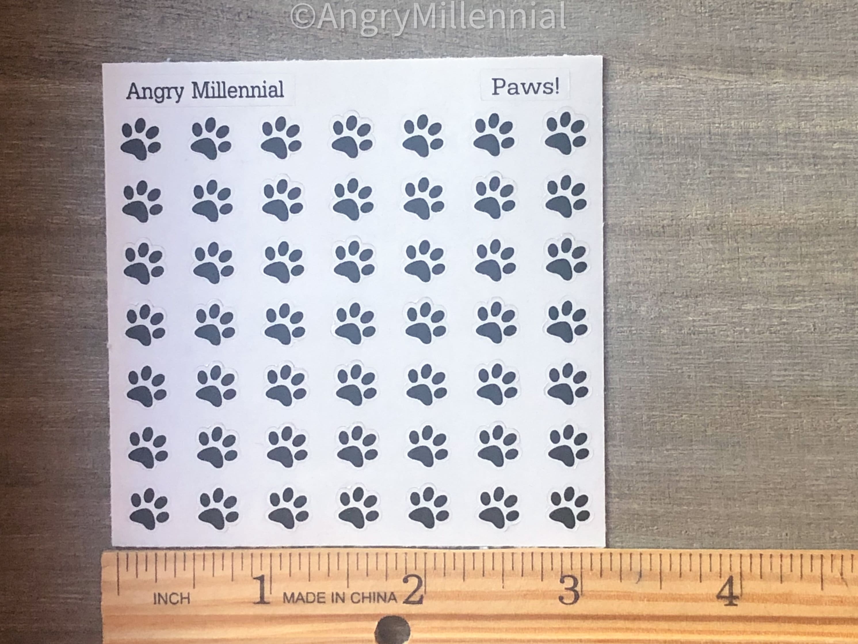 Small Paw Print Stickers Paw Print Sticker Paw Planner - Etsy