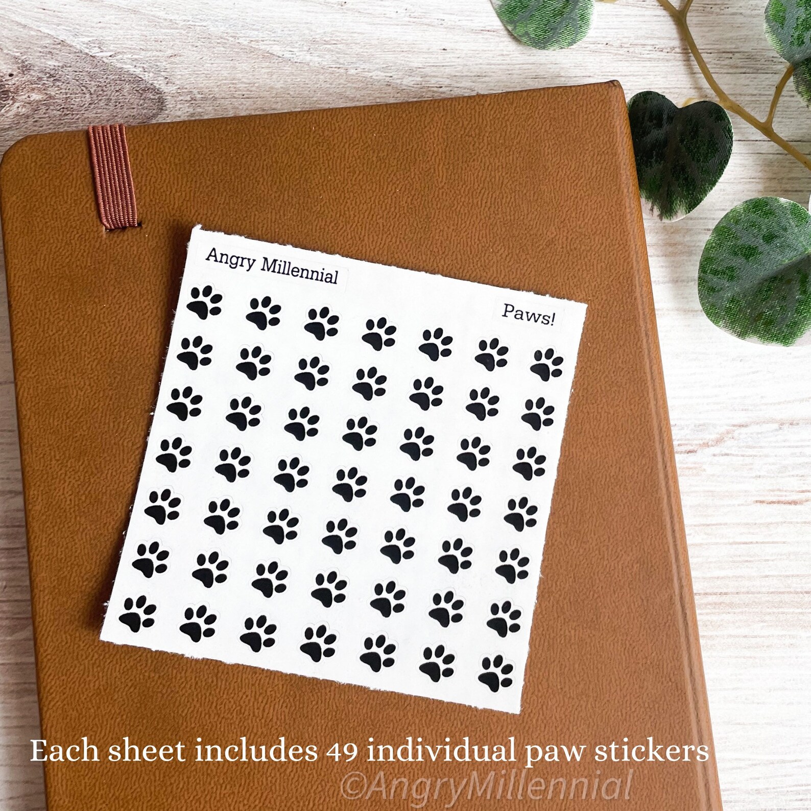 Small Paw Print Stickers Paw Print Sticker Paw Planner - Etsy