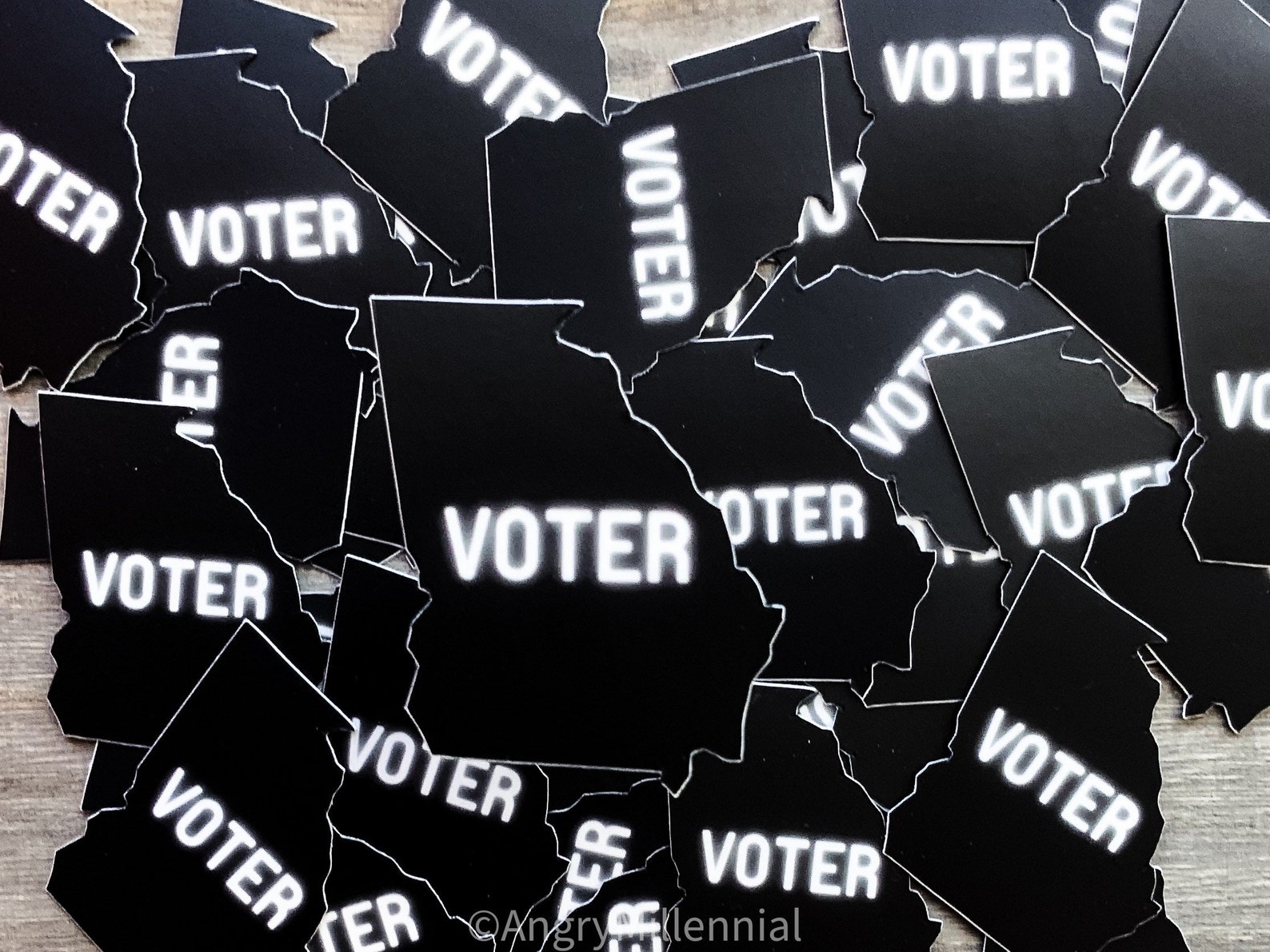 Georgia Voter Sticker Georgia Shaped Sticker Voting - Etsy