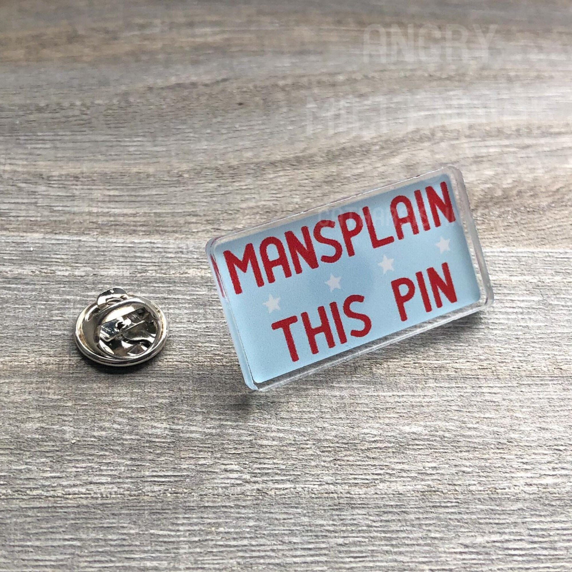 Mansplain This Pin Feminist Pin Funny Pin - Etsy