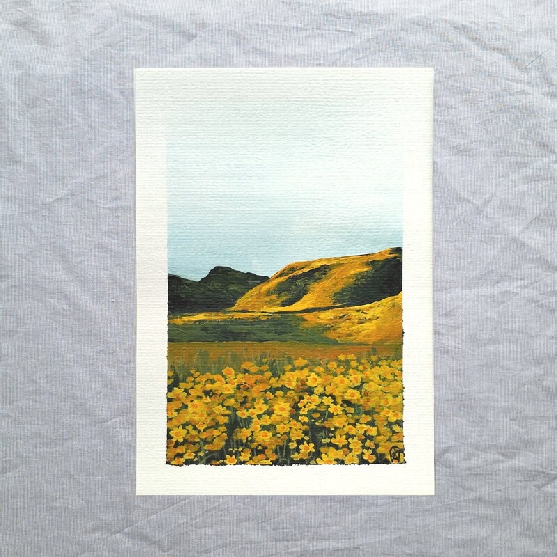 Bright Yellow Art - Etsy