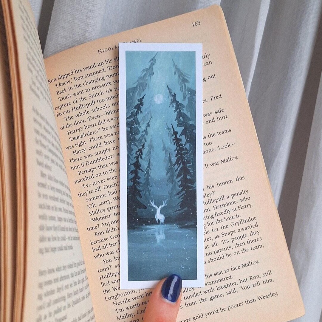 Spirit Animal Forest Bookmark - Print of an Acrylic Painting, Gift for ...